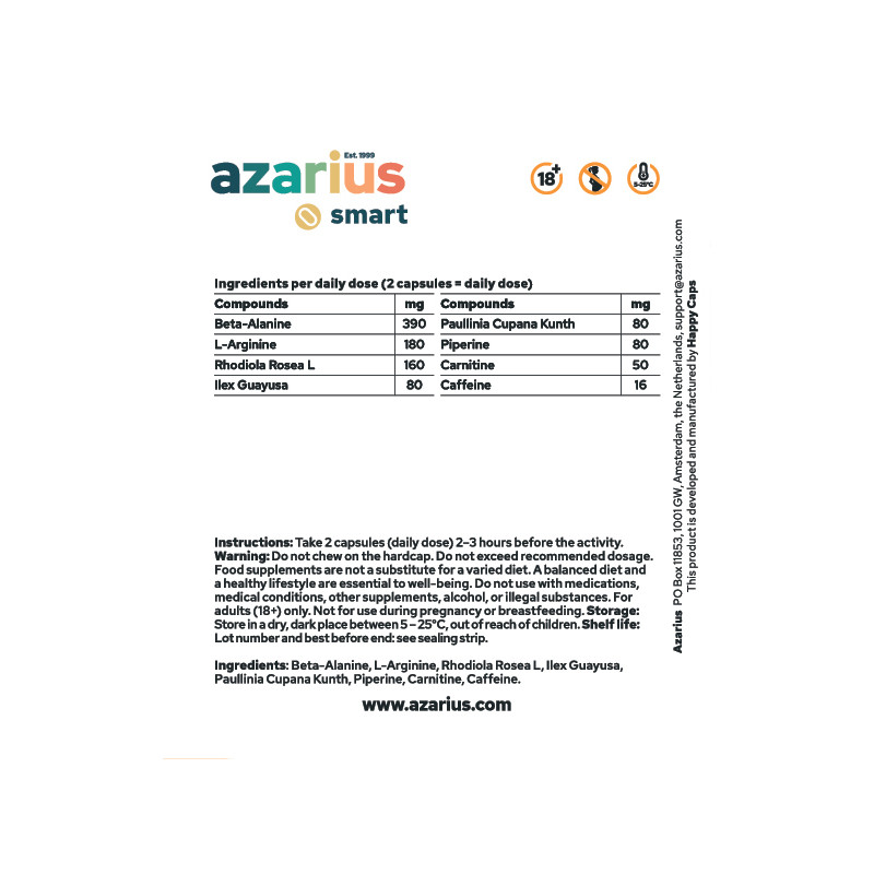 Azarius Energy Caps – Énergie naturelle & performances au top